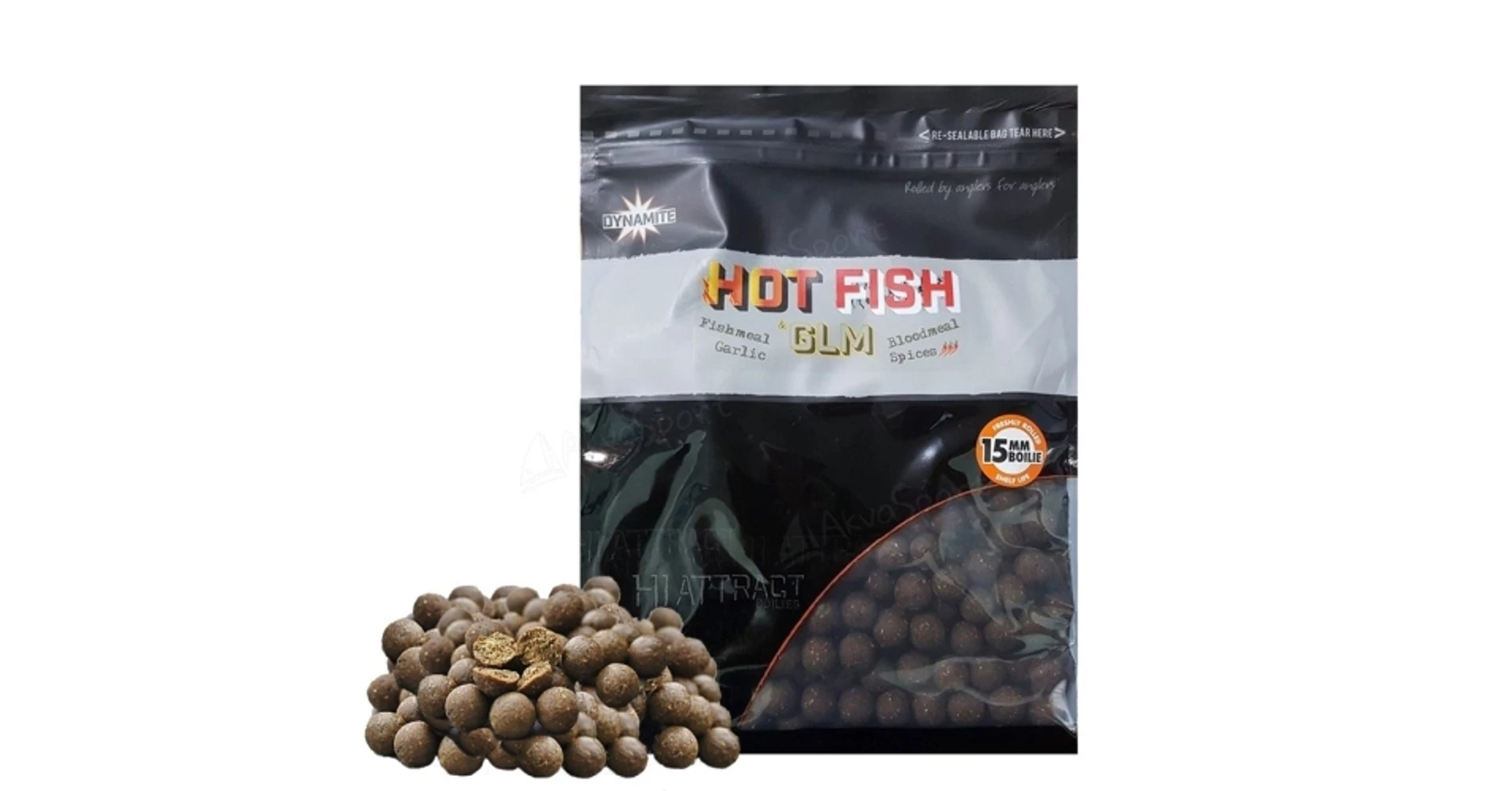 Dynamite Baits Bojli Hot Fish & GLM (1kg) - 26mm