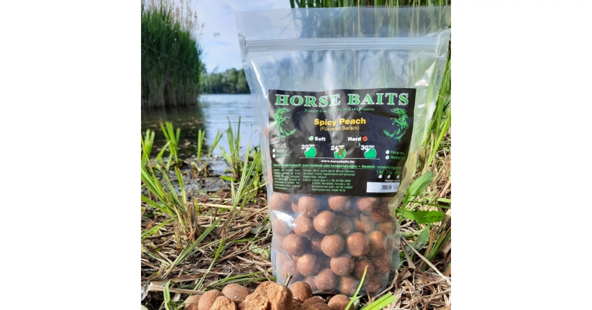 Horse Baits Bojli Spicy Peach Hard (1kg)