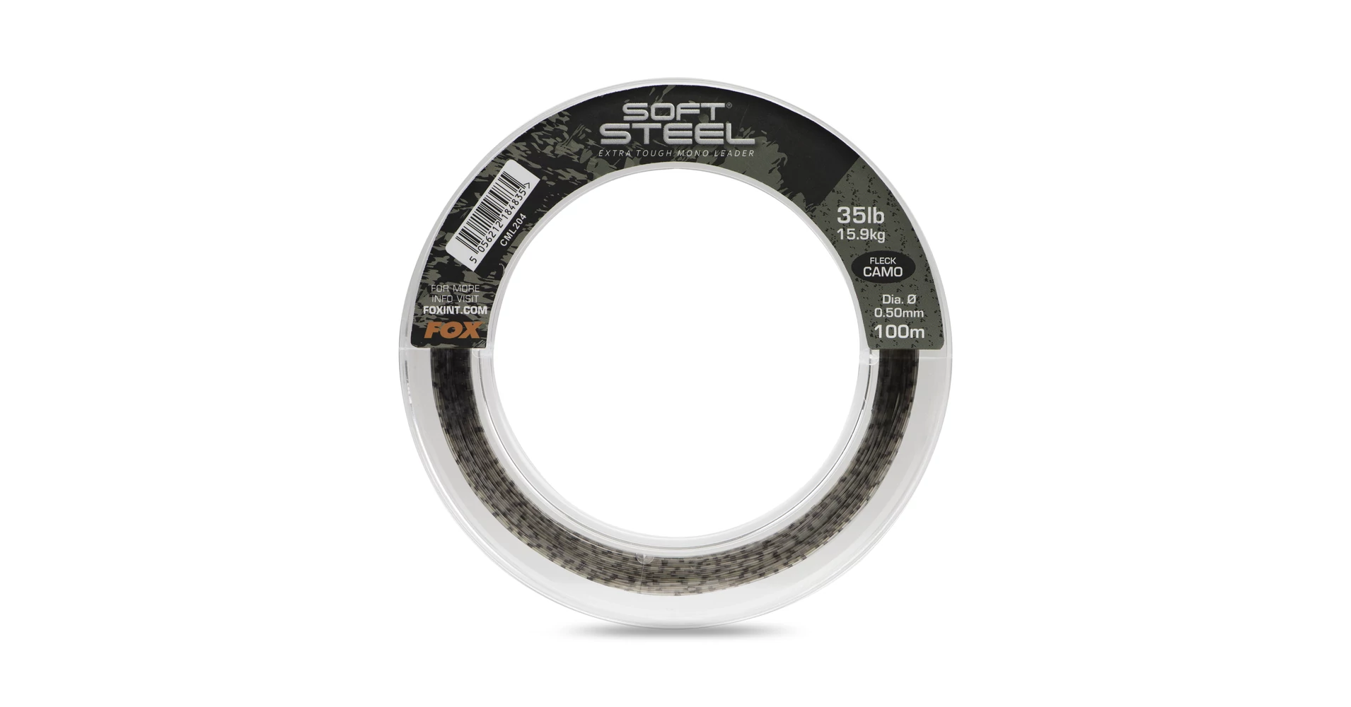 Fox Leader Soft Steel Fleck Camo Leader (100m)
